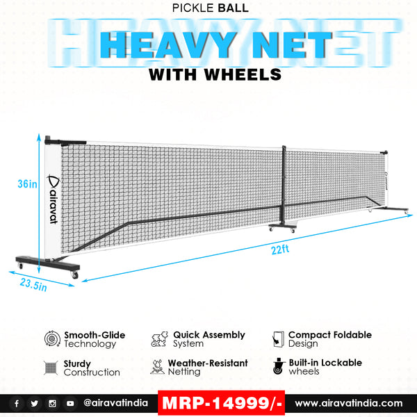 PICKLEBALL HEAVY NET WITH WHEEL – Airavat